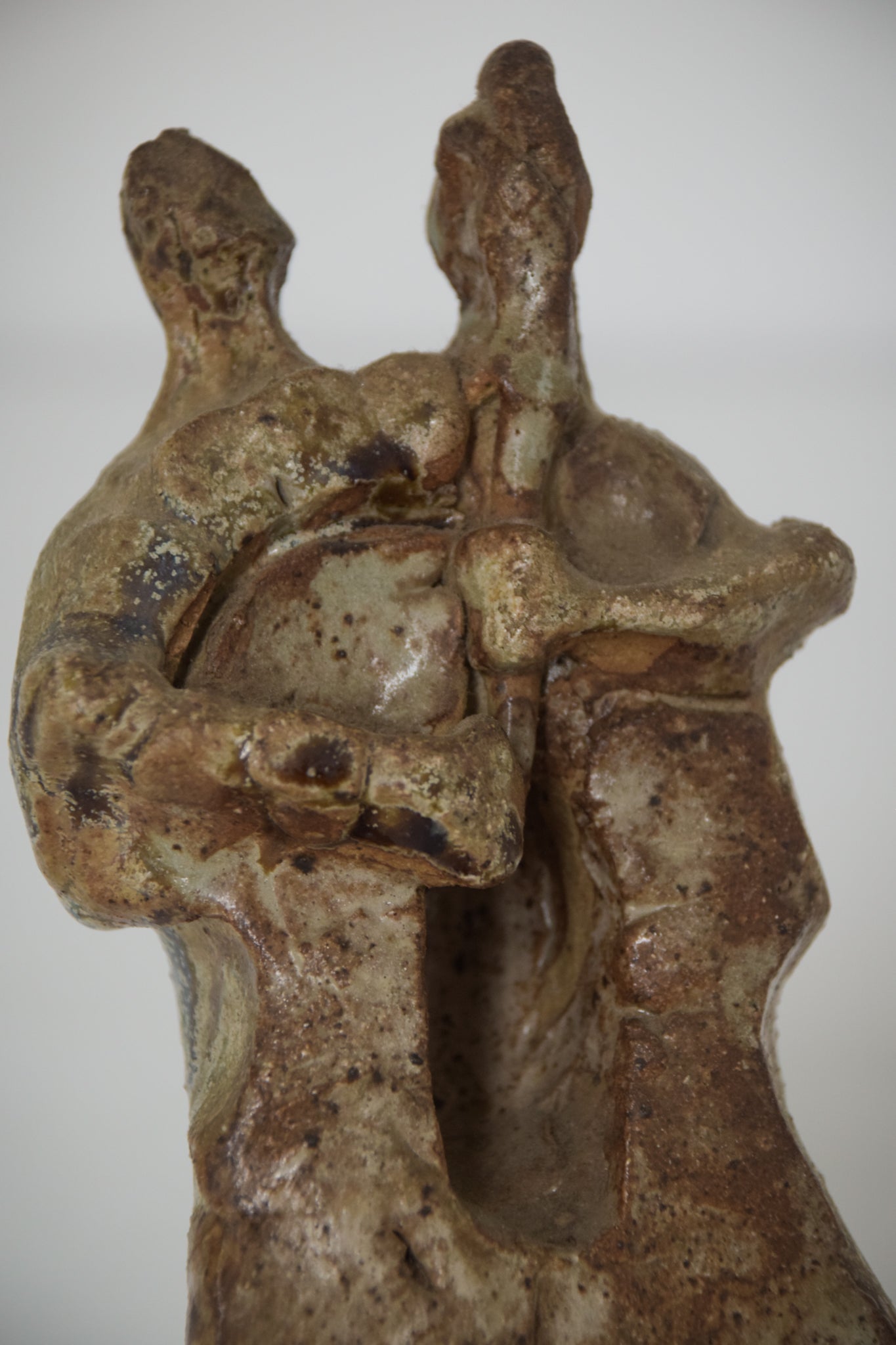 Sculpture of a Figure Playing an Instrument in an Abstract Style ...